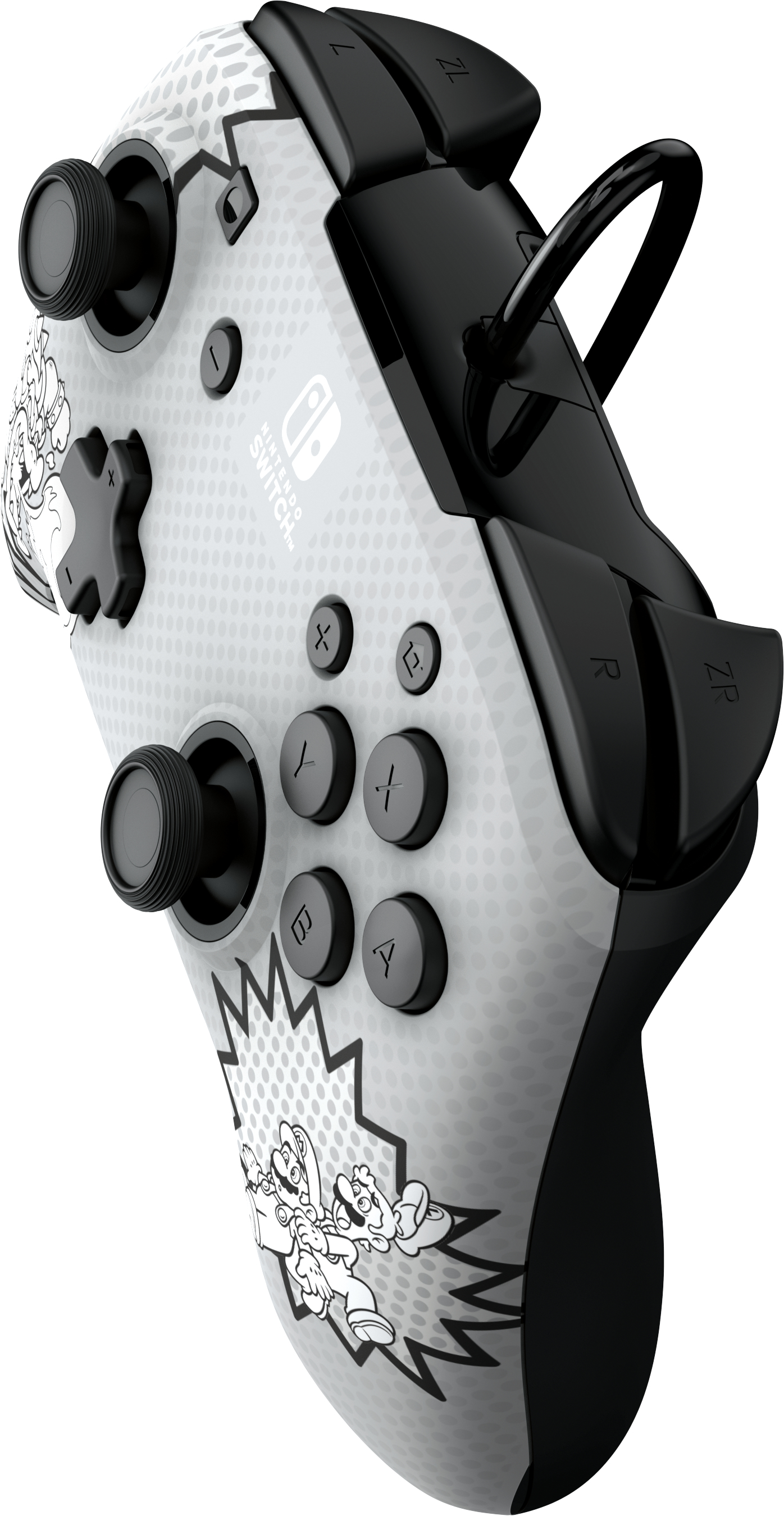 Manette de jeu Analogique/Numérique Comic Attack Noir, Gris, Blanc