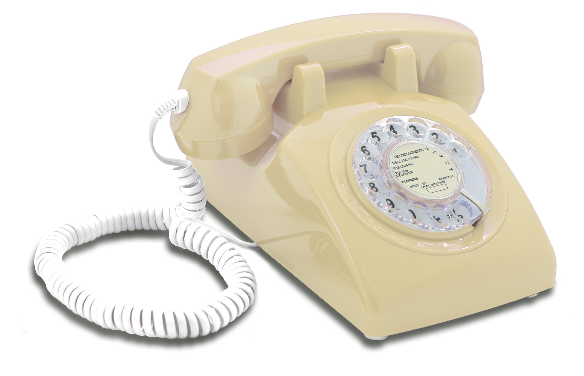 Téléphone fixe filaire rétro vintage avec cadran rotatif